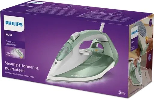 Philips 7000 Series HV napařovací žehlička světle zelená / šedá DST7012/70