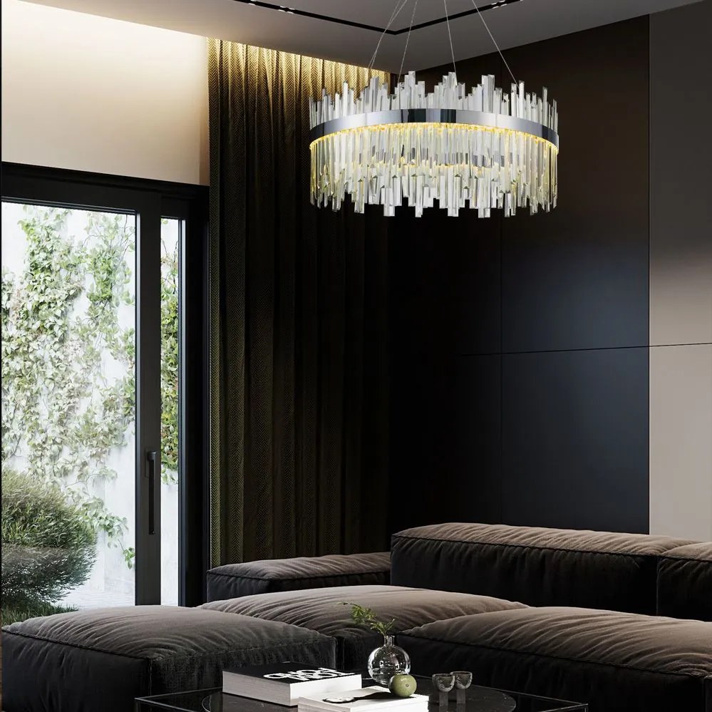 Toolight Toolight, LED stropní svítidlo 60cm, 58W, 4000K, APP1516-CP60, chromová, OSW-03264