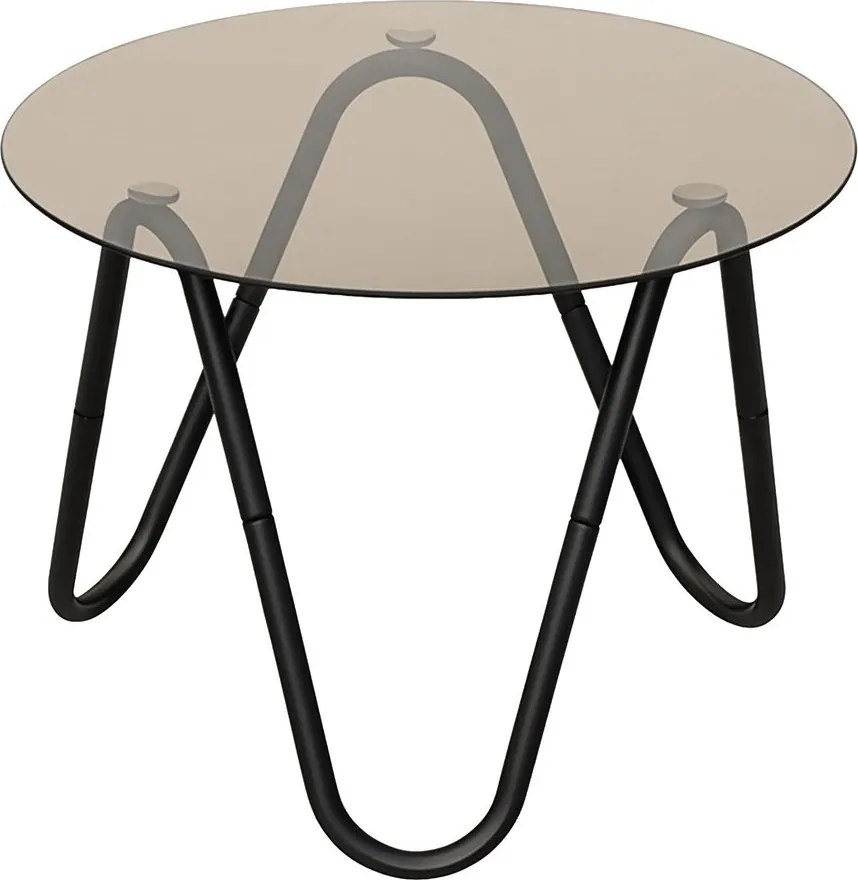 Kulatý odkládací stolek se skleněnou deskou ø 50 cm Ventana Round – Leitmotiv