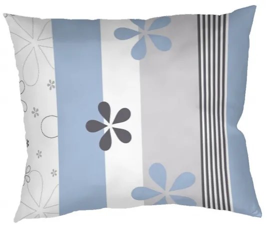 Dadka Povlak na polštář flanel Flér šedomodrá  70x90 cm