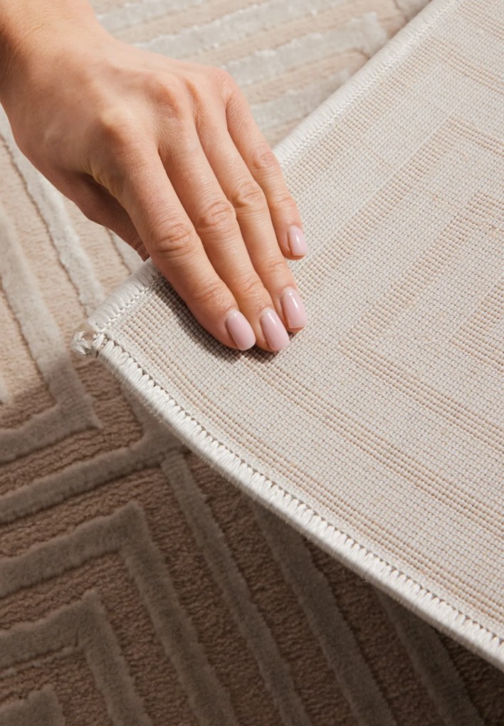 ELLE Decoration, Kusový koberec Perles 106183 Cream Beige z kolekce Elle, 120x170, béžová, ložnice