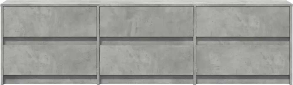 TV skříňka s LED betonově šedá 180x34x50 cm kompozitní dřevo 3307929