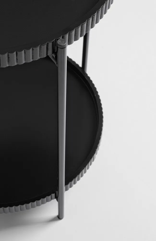 BIZZOTTO Konferenční stolek HERDYS černý ø42 cm