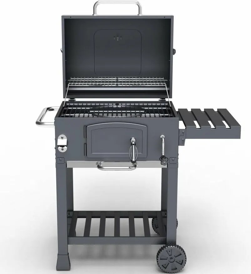 Avenberg Multifunkční BBQ gril Genius + litinový rošt + tál + pizza kámen, 70 x 103 x 105 cm