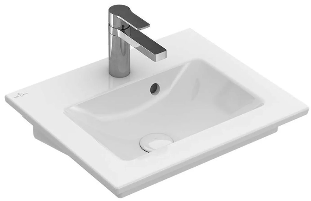 Villeroy & Boch Venticello - Umývátko 50x42 cm, s přepadem, 1 otvor pro baterii, alpská bílá 41245001