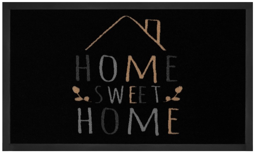 Hanse Home Collection koberce Protiskluzová rohožka Printy 103797 Black Creme ROZMĚR: 40x60