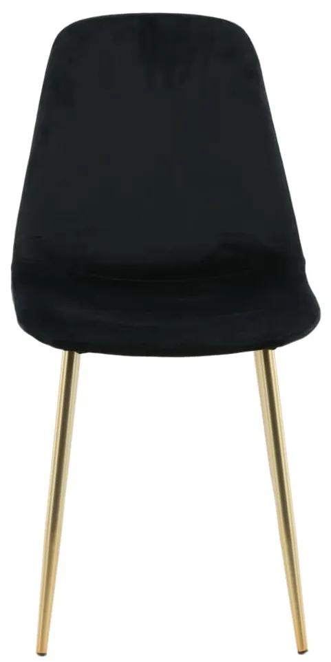 Venture Home Jídelní židle 2 ks Polar samet černé a mosaz - Default Title