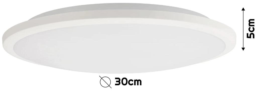 BERGE Kulatý LED panel přisazený bílý - 24W - neutrální bílá