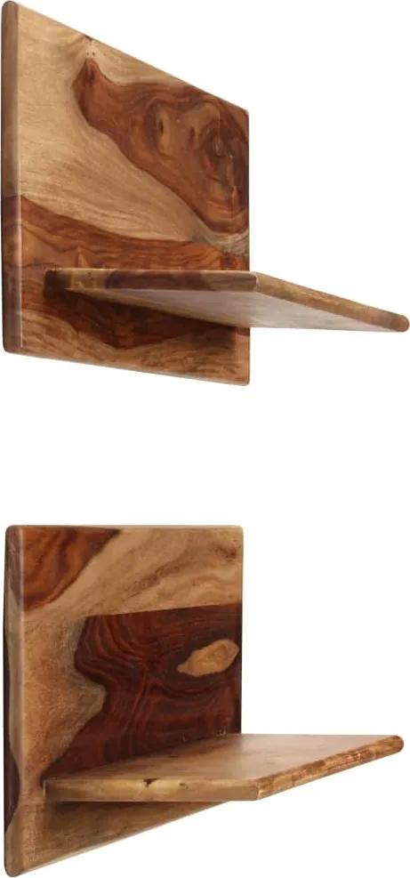 vidaXL Nástěnné police 2 ks 58 x 26 x 20 cm masivní sheeshamové dřevo [247930]
