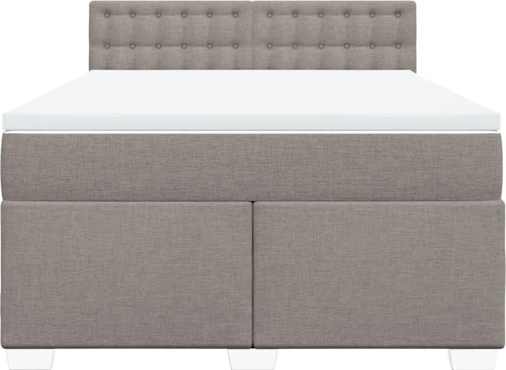 Box spring postel s matrací taupe 140x190 cm textil 3285901