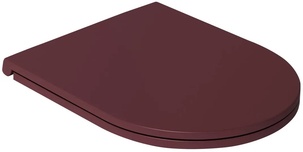Isvea, INFINITY WC sedátko SLIM, Easy Take, Soft Close, matná maroon Red, 40KF0543I-S