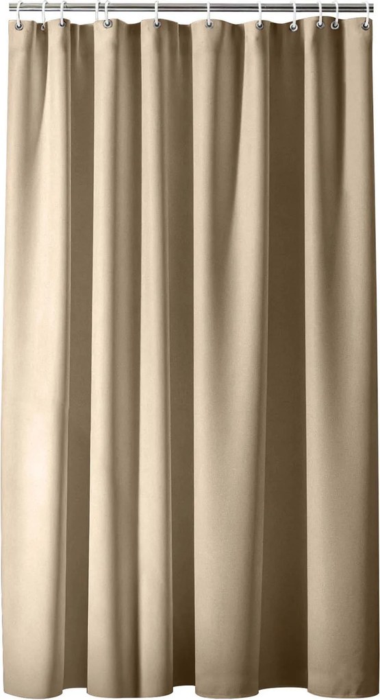 Závěs na sprchu s kroužky ESSENCIA TAUPE, 180 x 200 cm