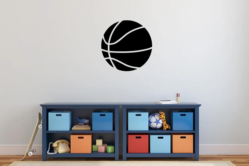 Lepy.cz Samolepka na zeď Basketbalový míč Velikost (šířka x výška): 30x30cm, Barevná varianta: Světle modrá