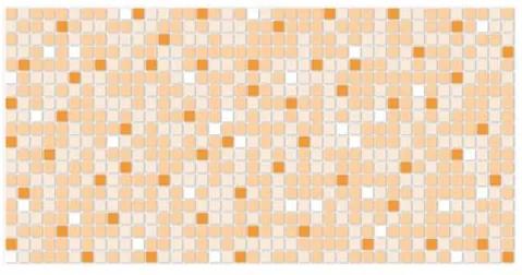 Obkladové 3D PVC panely rozměr 955 x 480 mm mozaika oranžová