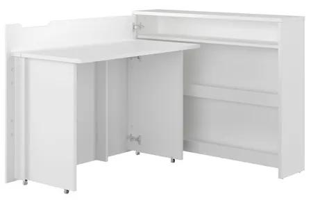 Pracovní stůl Concept Work CW-01, Barva: bílá / bílý lesk, Strana: pravá