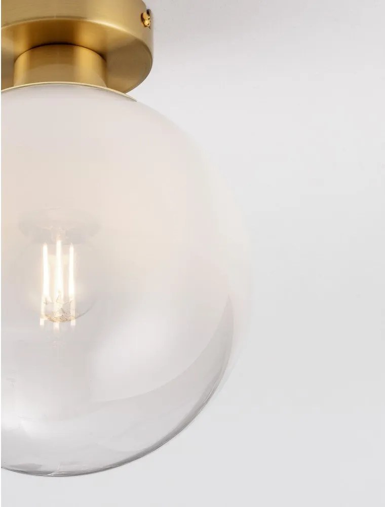 Bílé/ve zlaté barvě skleněné stropní svítidlo Vita – Nova Luce