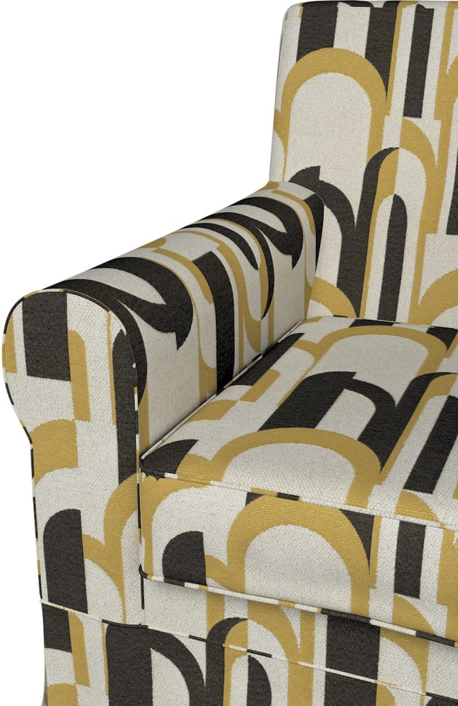 Potah na křeslo IKEA Ektorp Jennylund barva vícebarevná látka pletený vzor, vzorované