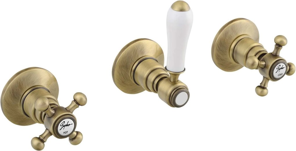 Sapho Reitano Rubinetteria Antea - Sprchová baterie pod omítku pro 2 spotřebiče, bronz SET305-106