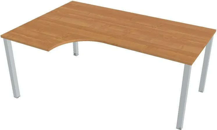 Kancelářský stůl Hobis Ergo pravý UE180060P, deskaakát, černá černá