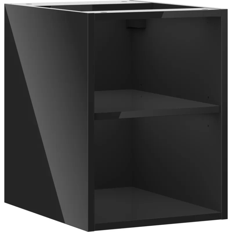 Mexen Box-A otevřená skříňka s policí 35 cm, černý lesk - 91AX2-0350-470-0-70