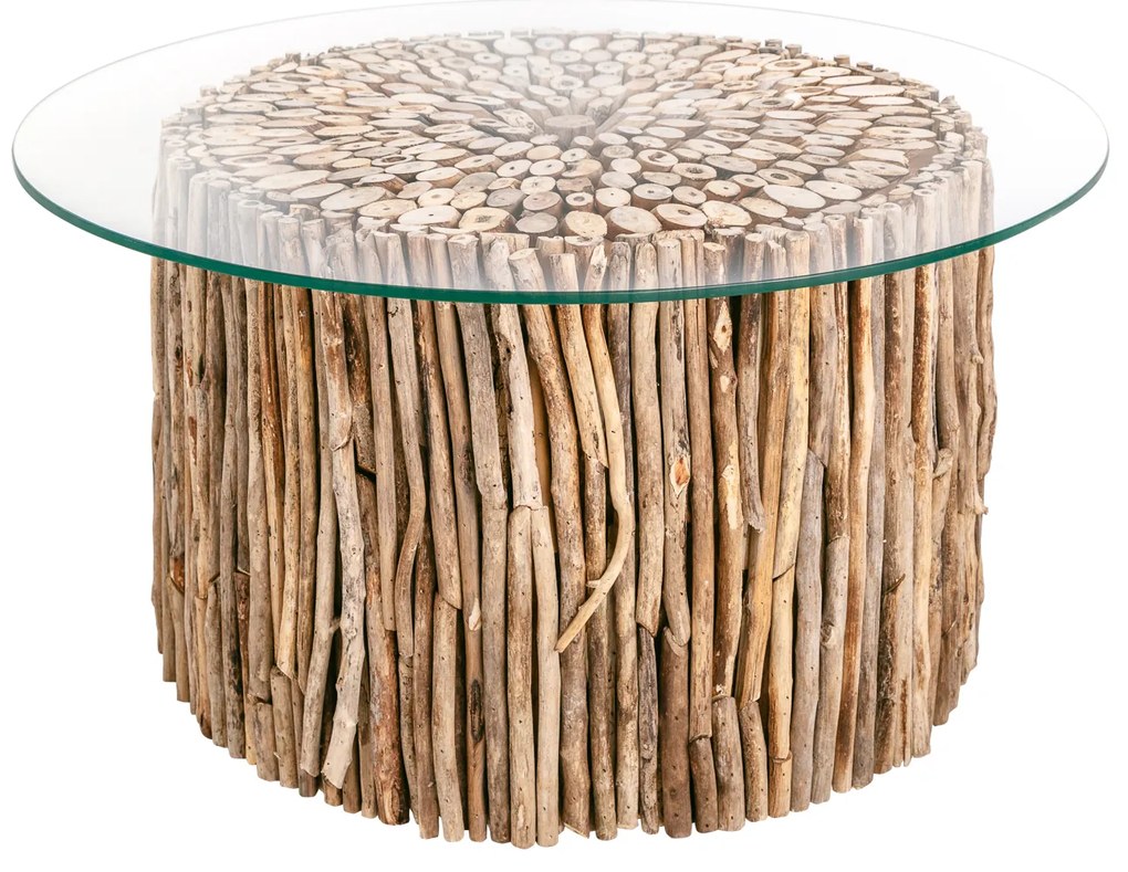 Noble Home Konferenční stolek Artus, 80 cm, teakové dřevo