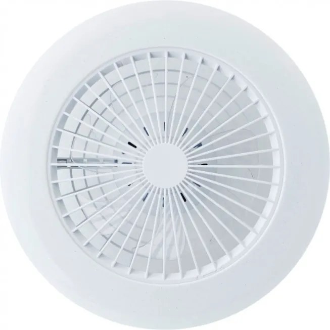 Brilliant G60020/05 Stmívatelné LED svítidlo SALERNO BÍLÉ & reverzní VENTILÁTOR + funkce LED