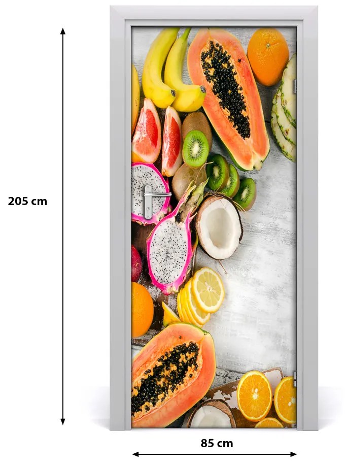 Fototapeta na dveře do domu samolepící ovoce 85x205 cm