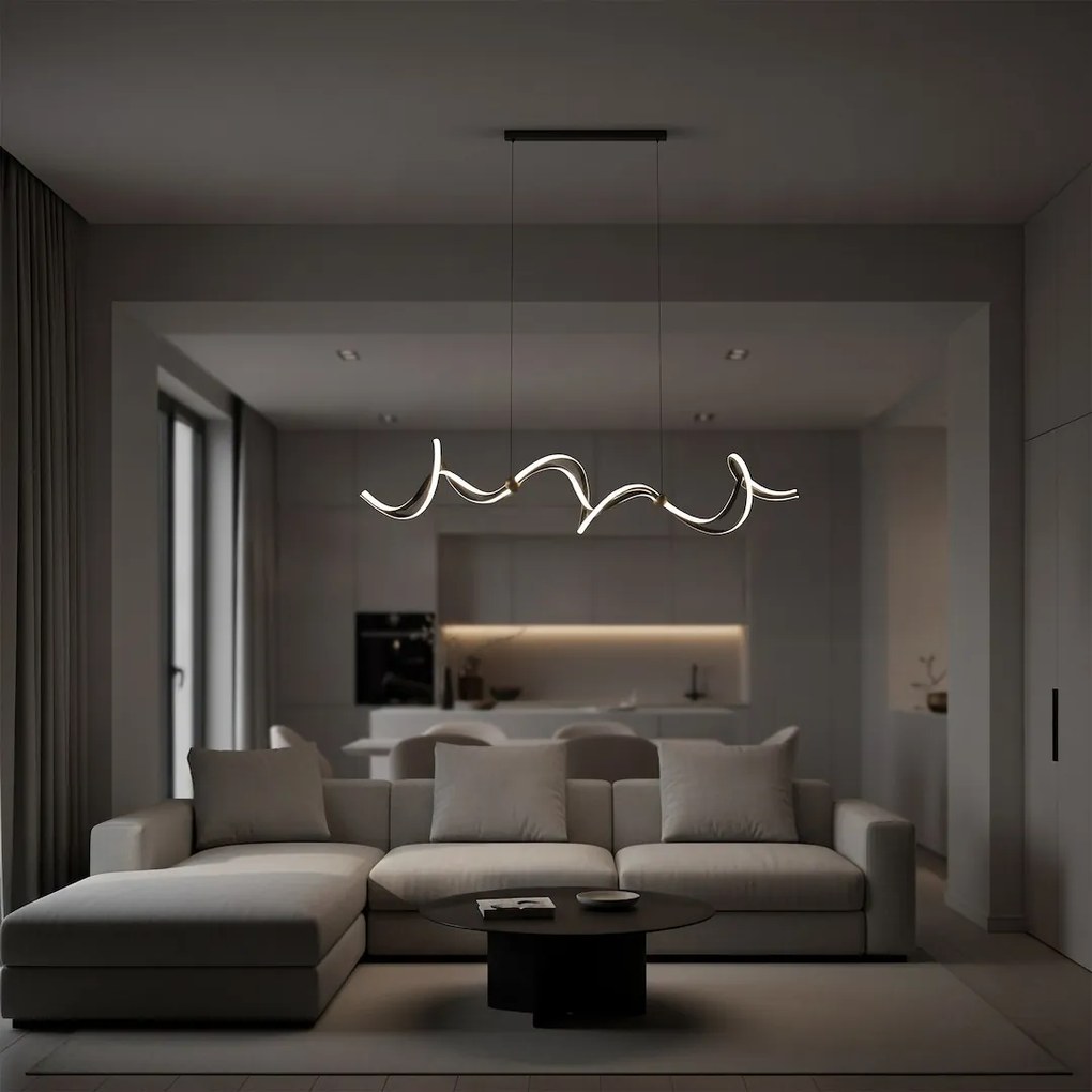 Závěsné LED svítidlo Colia, 1x LED 55w, 4000k, b/g