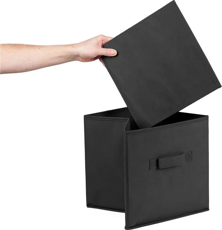 Černý látkový úložný box 31x31x31 cm – Compactor