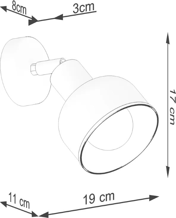 Sollux Lighting Nástěnné svítidlo ELBA černé