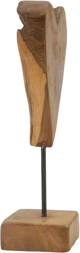 Dřevěná dekorace Heart 35 cm hnědá