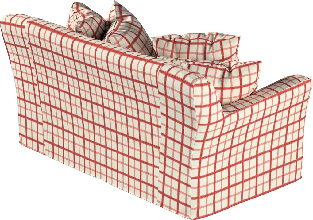 Potah na pohovku IKEA Tomelilla 2-místná nerozkládací barva červená látka vzorované