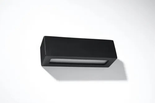Nástěnné keramické svítidlo SOLLUX Vega E27 1x60W bez zdroje SL.0878 černá
