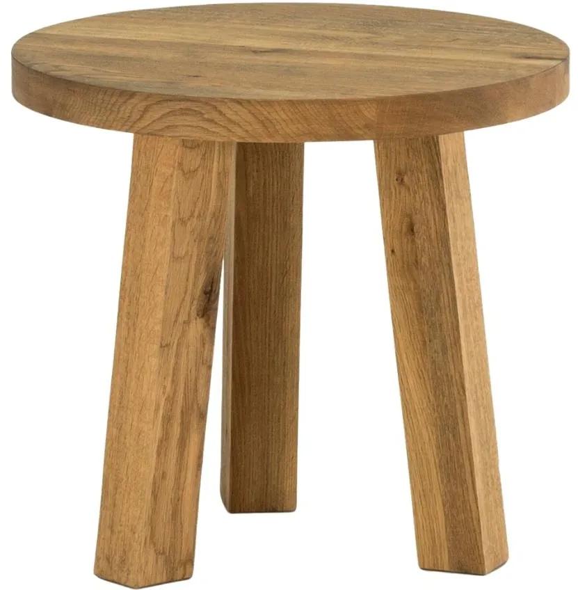 OnaDnes -20% Masivní dubový kulatý odkládací stolek Cioata Cult 50 cm