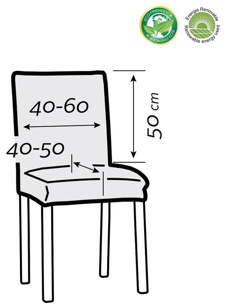 DekorTextil Potah elastický na celou židli Estivella (odolný proti skvrnám) - světle hnědý (2 ks)