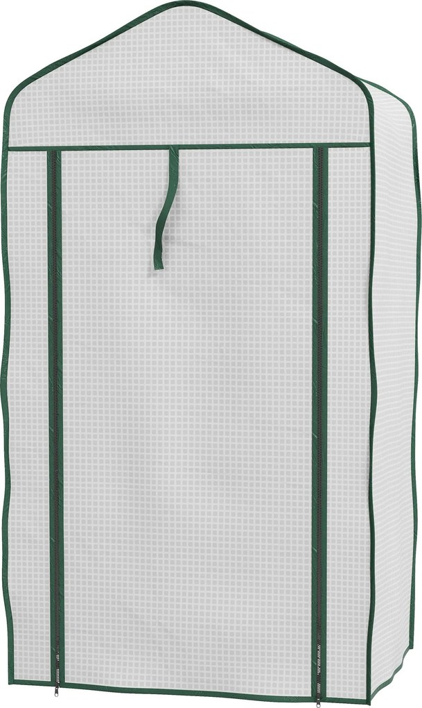 Outsunny 3-úrovňový zahradní skleník s terasou se 3 policemi a 1 zipovým dveřmi pro pěstování rostlin, květin a zeleniny 59x39x127 cm Bílý