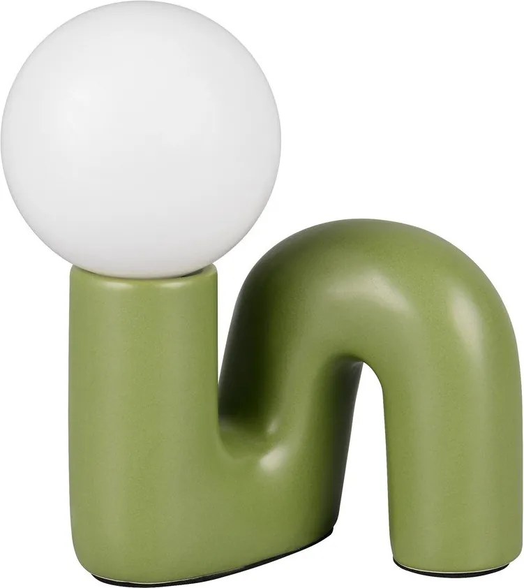 Zelená keramická stolní lampa (výška 21,5 cm) Quinn – Reality Biano.cz
