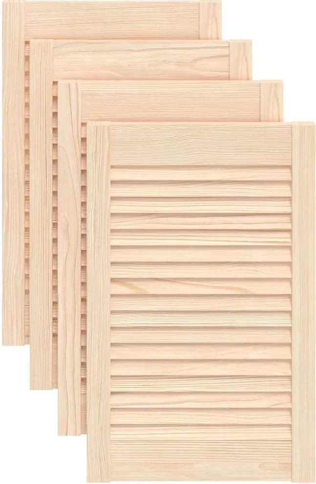 Nábytková dvířka lamelový design 4 ks 61,5 x 39,4 cm borovice 151117