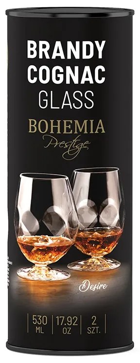 BOHEMIA PRESTIGE DESIRE SKLENICE NA KOŇAK V TUBĚ 530 ML SADA 2KS