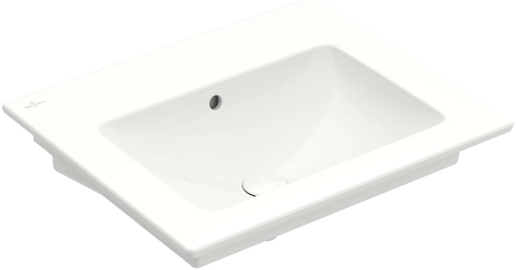 Villeroy & Boch Venticello - Umyvadlo 65x50 cm, s přepadem, bez otvoru pro baterii, CeramicPlus, alpská bílá 412467R1