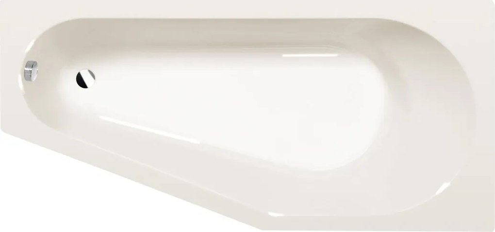 Polysan Tigra R asymetrická vana 170 x 80 x 46 cm pravá akrylát ivory béžová 90611.40