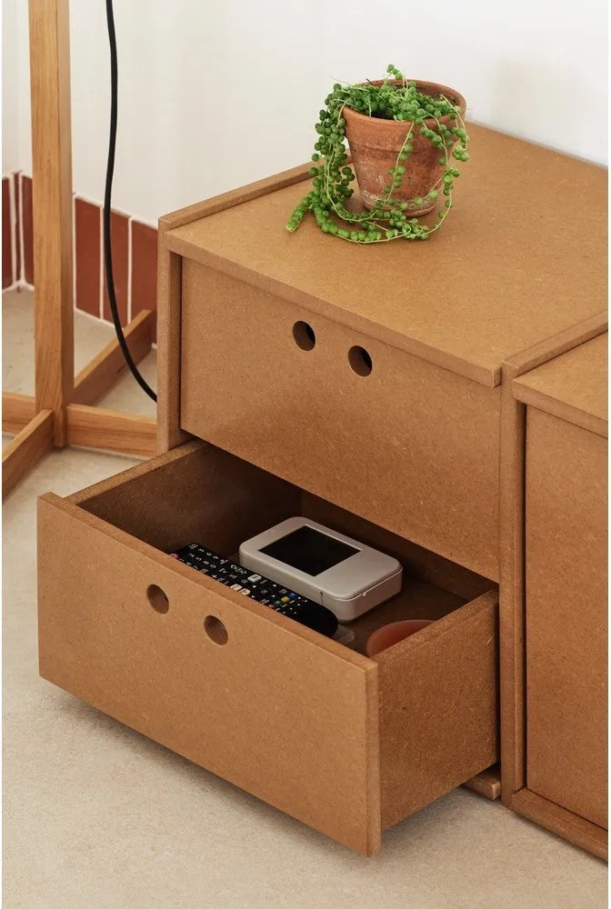 TV stolek v přírodní barvě 157x42x40 cm Wally – Teulat