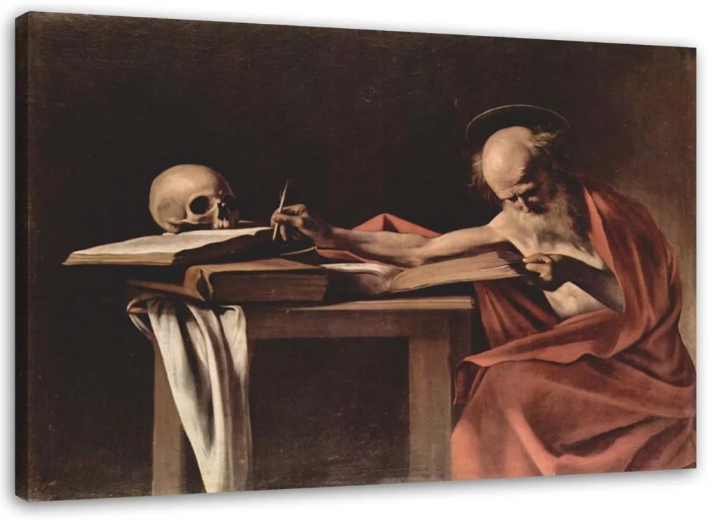 Obraz na plátně Písmo svaté Jeronýma - Caravaggio, - 60x40 cm