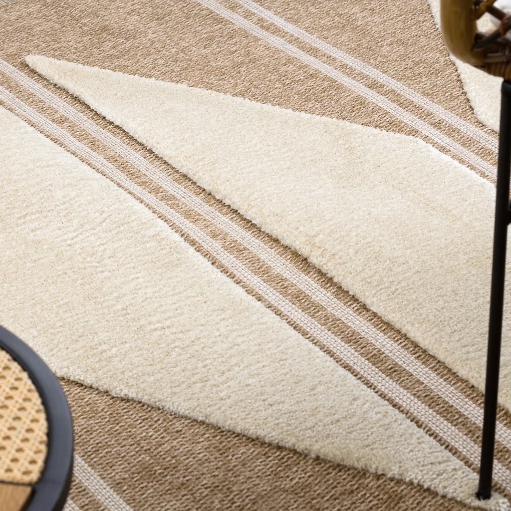 Dywany Łuszczów, Kusový koberec Spark 0698A beige/cream, 80x150, béžová, chodba / předsíň