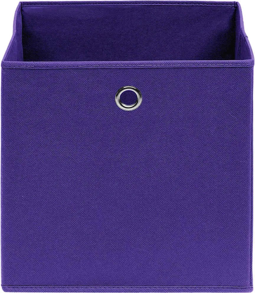 Úložné boxy 4 ks netkaná textilie 28 x 28 x 28 cm fialové 325211