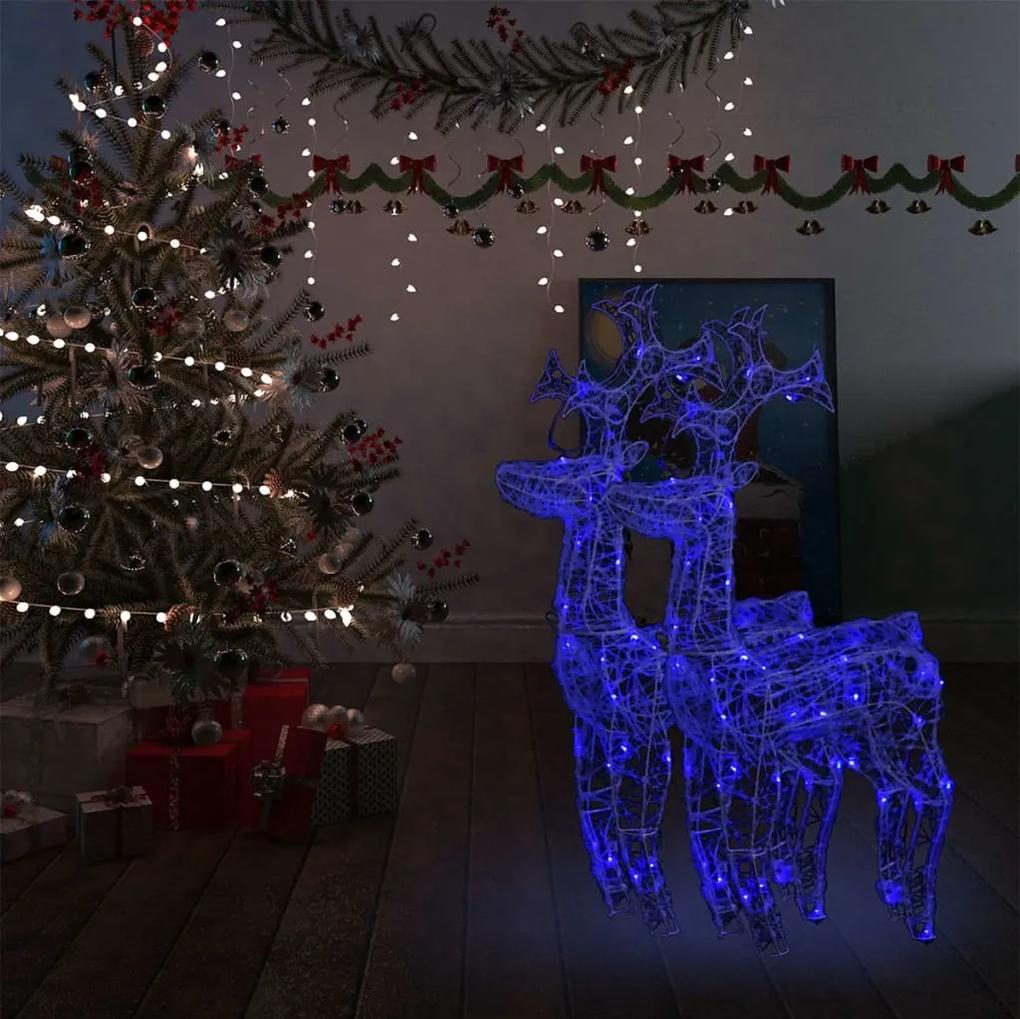 vidaXL Vánoční sobi 2 ks 60 x 16 x 100 cm akryl [3154339] Barva: Modrá