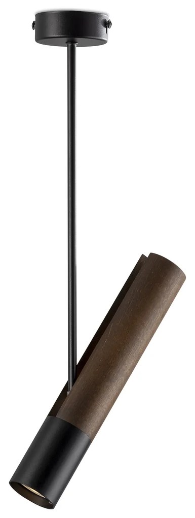 Light for home - Závěsné svítidlo na tyči 2013 "GLAZE WOOD", 1x35W, GU10, Černá