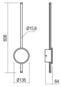 Redo 01-2701 - LED Nástěnné svítidlo DIAZ LED/18W/230V CRI 90 černá