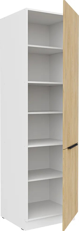 CREMONA bc | vysoká skříňka 60 DK-210 2F potravinová s policemi | 60 cm | bílá/cremona