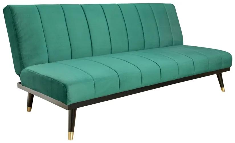 Rozkládací sedačka Halle 180 cm smaragdově zelená